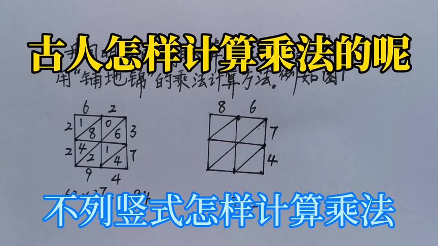 明朝人怎样计算方法乘法呢,不列竖式怎样计算乘法呢?