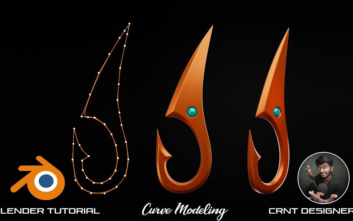 Blender 曲线建模技巧(中英文字幕)