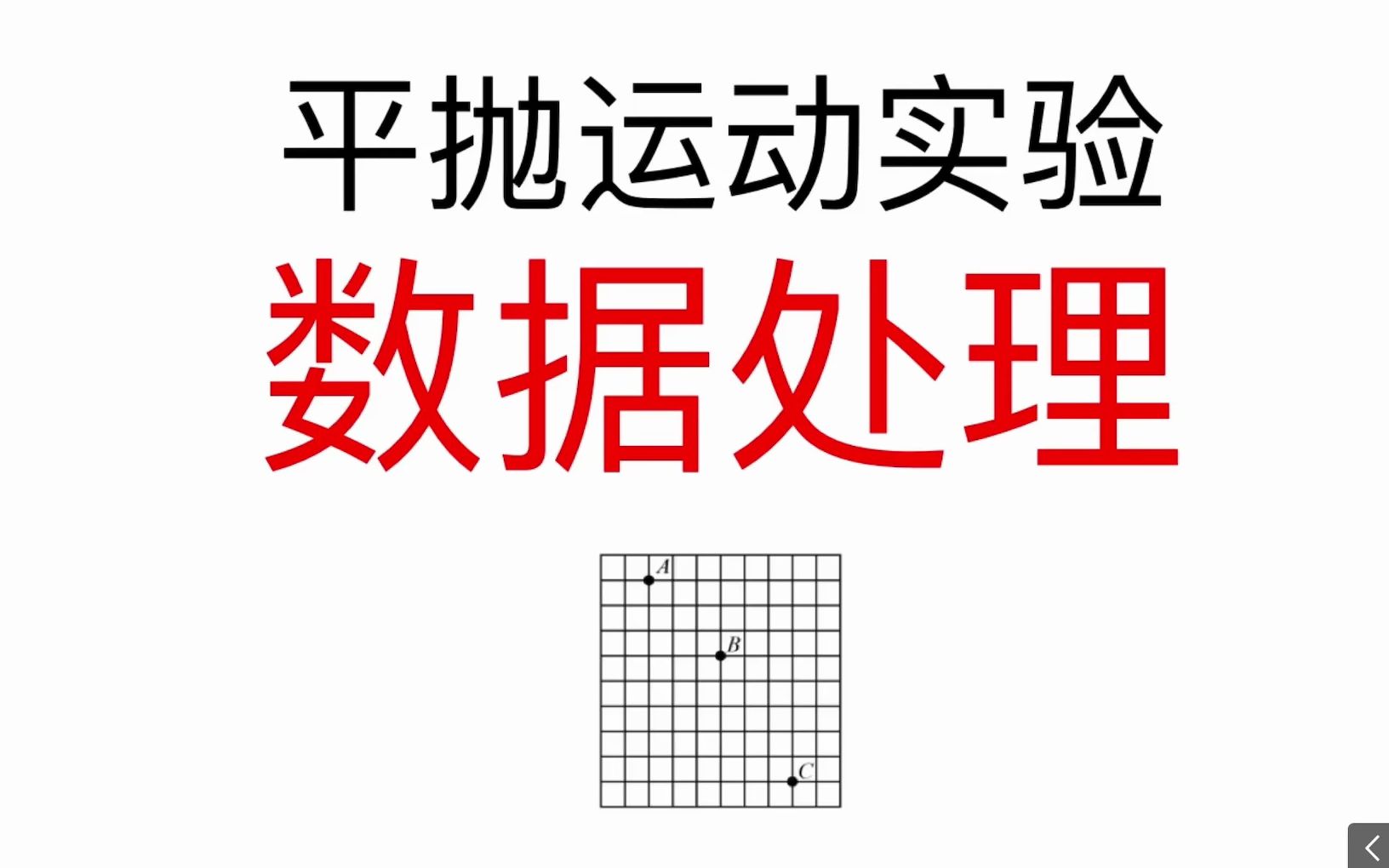 平抛运动(8)——实验数据处理