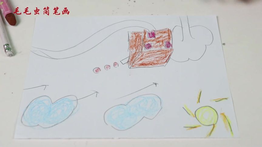 和我画简笔画,一幅漂亮的风景画很简单,动笔跟我一起画吧