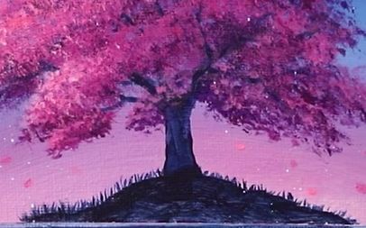 【绘画】ߌ�樱花树绘画教程!