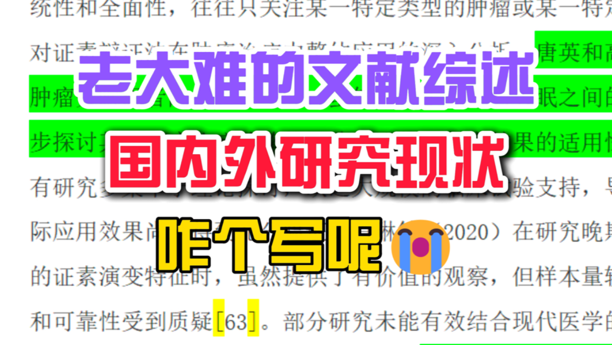 老大难的文献综述怎么写呢?教程+工具-国内外研究现状