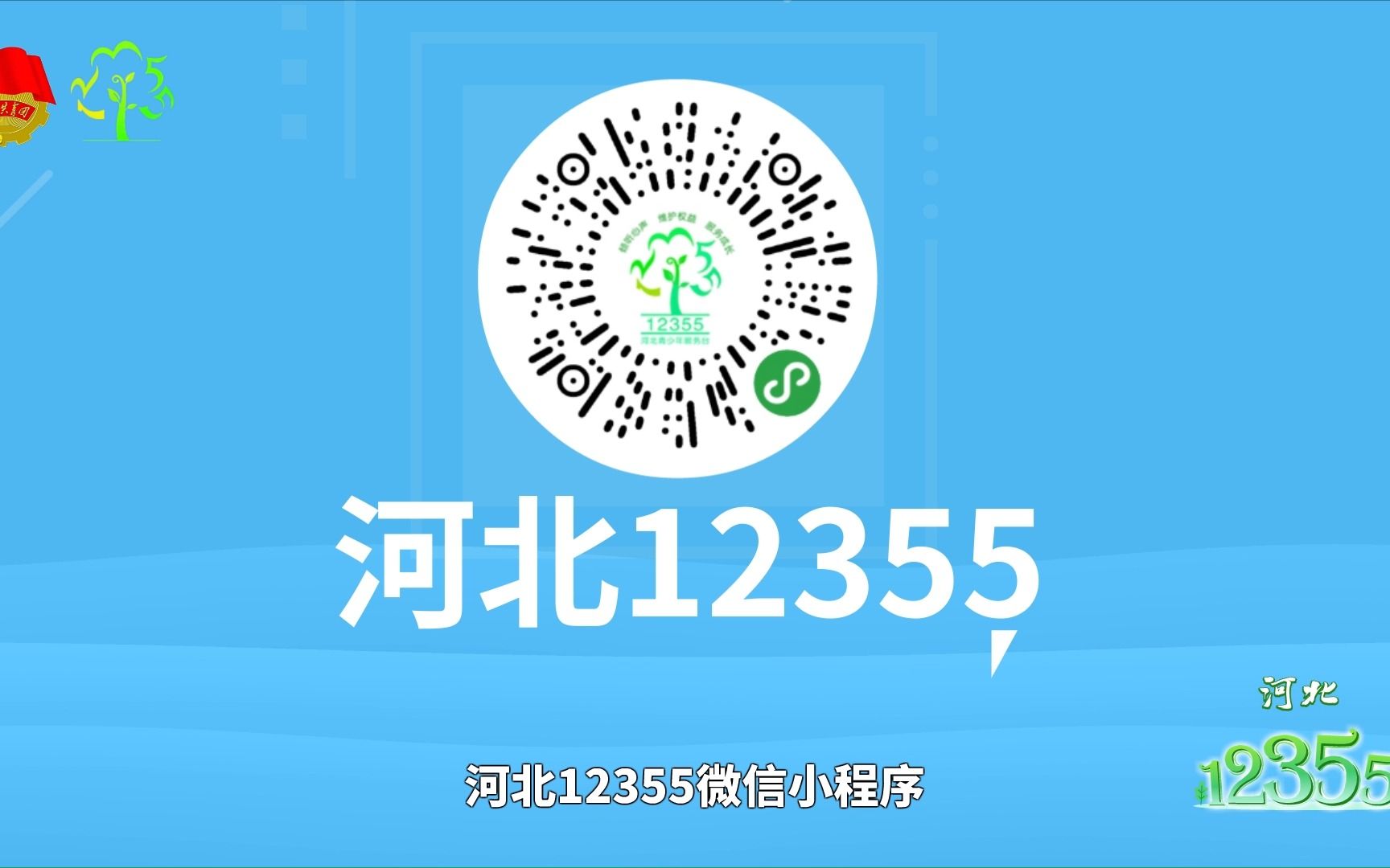 12355微信小程序动画 ,河北省网络咨询平台。关注青少年成, 支持青少...