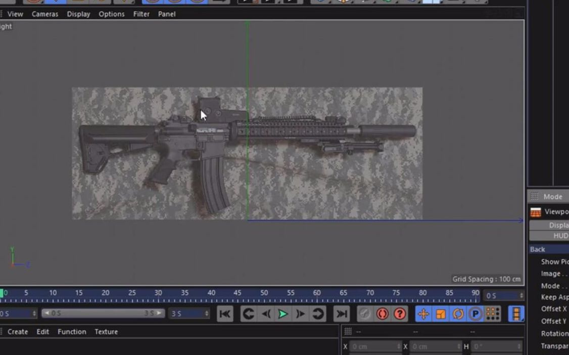 【C4D建模教程】大神手把手教你制作绝地求生中的M416