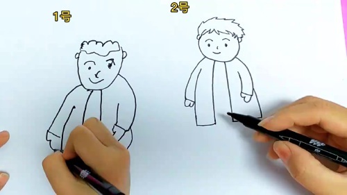 医生简笔画,创意简笔画,儿童画,亲子画,姐姐妹妹比赛画画