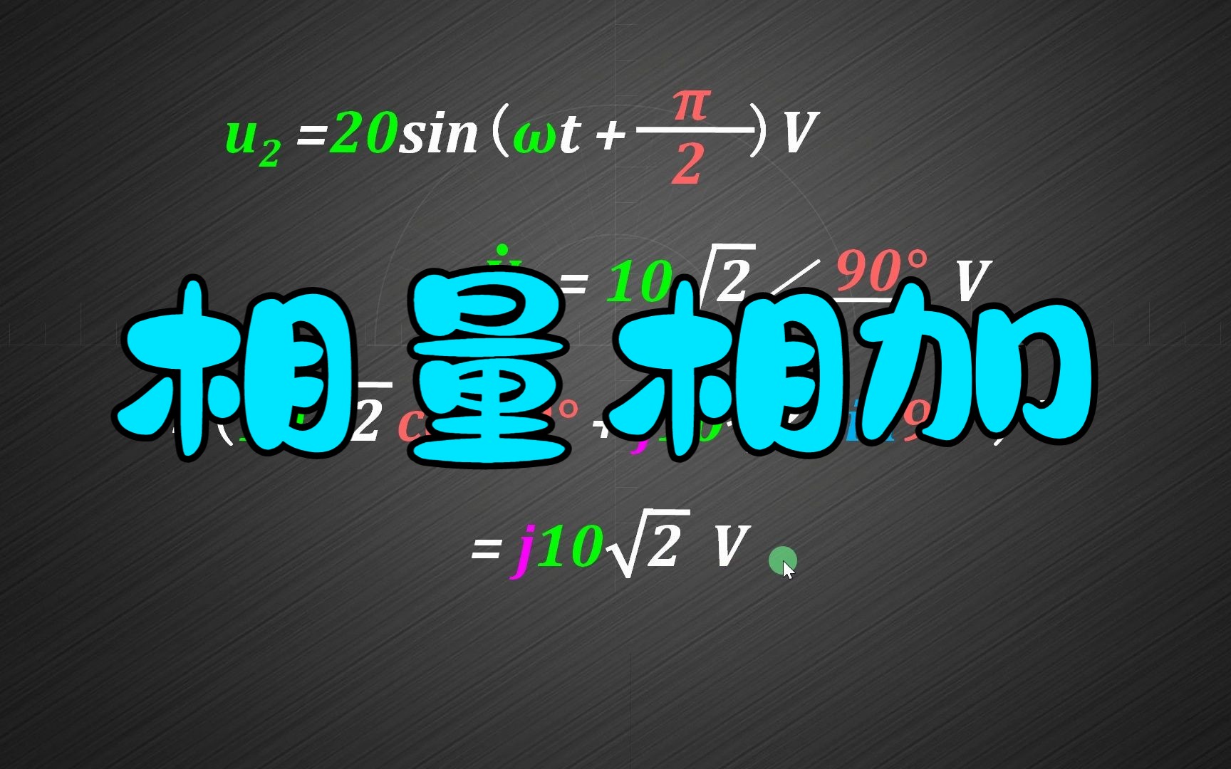 正弦量的三角函数形式化为相量代数形式,再进行加减运算非常方便