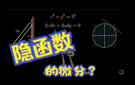 什么是微积分六:隐函数求微分