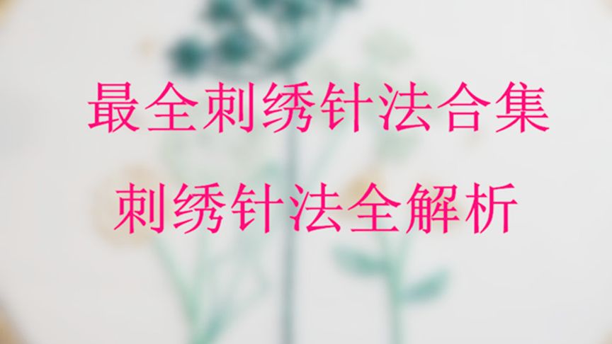 【刺绣】新手刺绣教程-直线绣针法