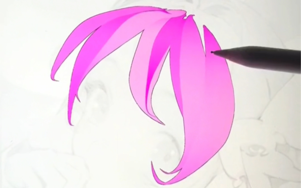 procreate黑科技动漫头发笔刷套装