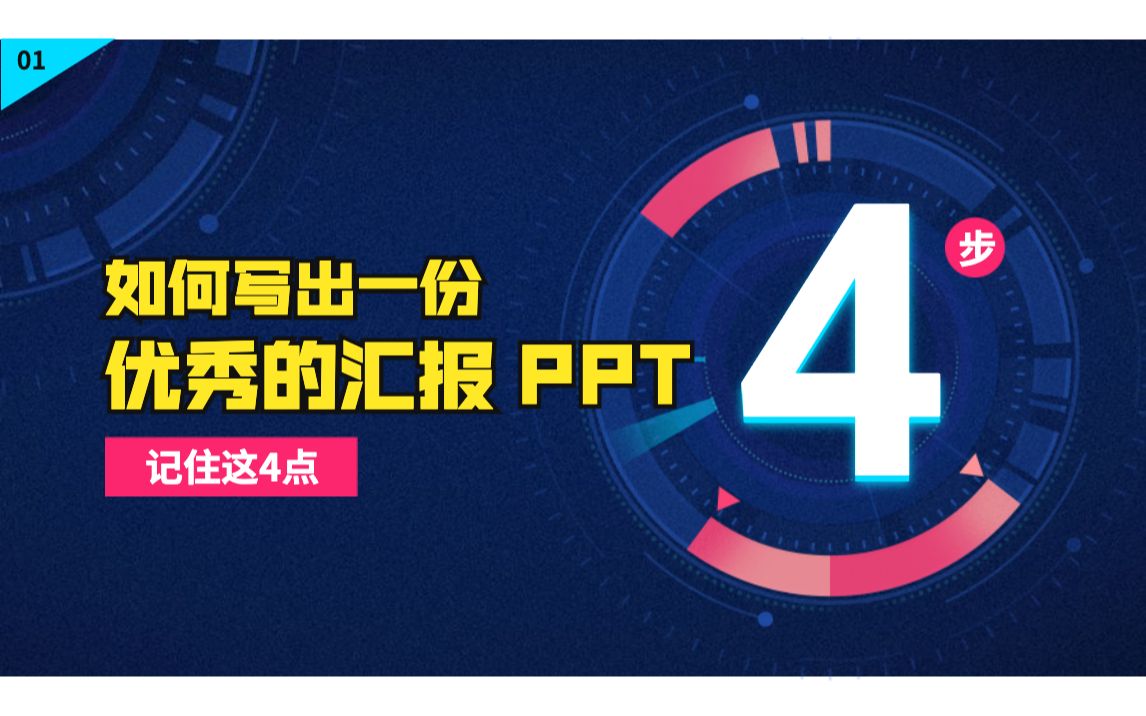 简单4步,写出一份优秀的汇报 PPT