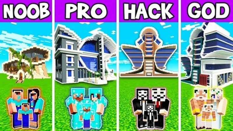 我的世界MC动画:现代未来房屋建造的挑战