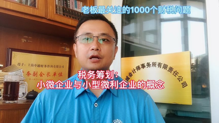 税务筹划:小微企业与小型微利企业的概念