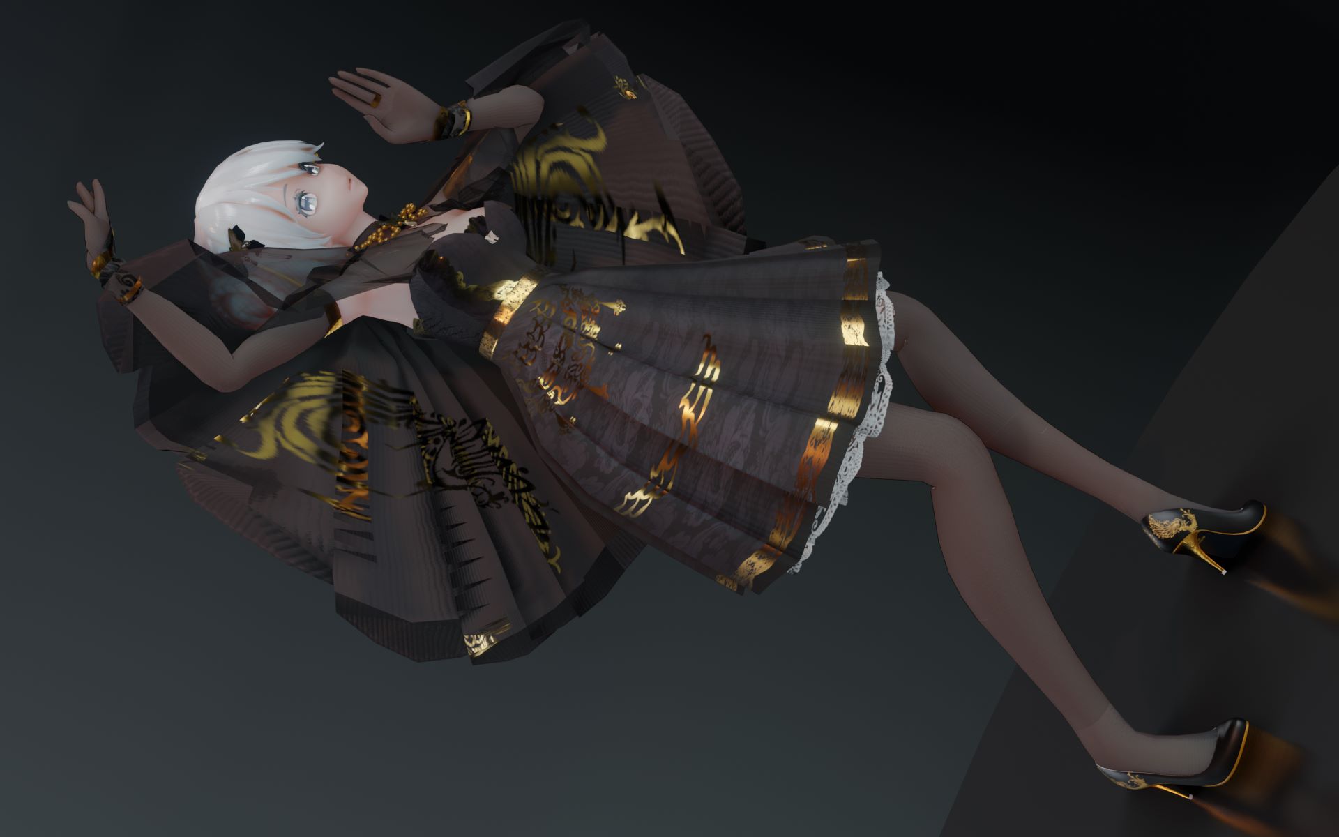 【言和MMD】【手办向BLENDER渲染测试】是穿越了次元壁的月若...