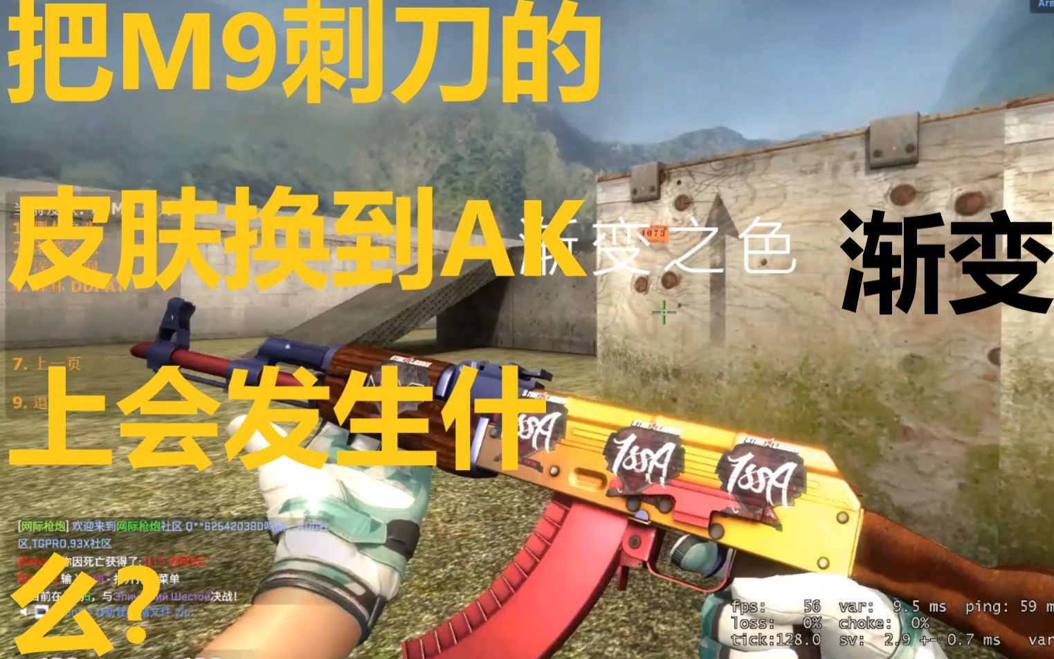 [CSGO显卡危机-3] I 把M9刺刀的皮肤换到AK上是什么结果?