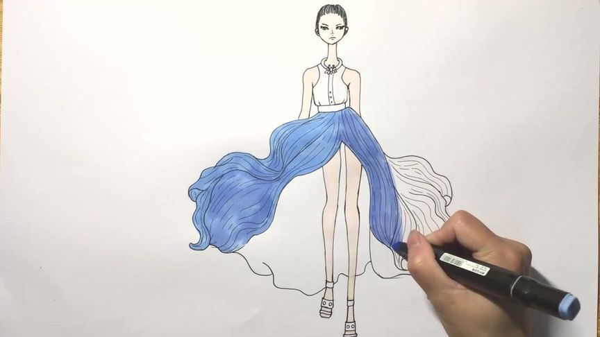 漂亮的小姐姐都是服装设计师 简笔画 绘画视频教程