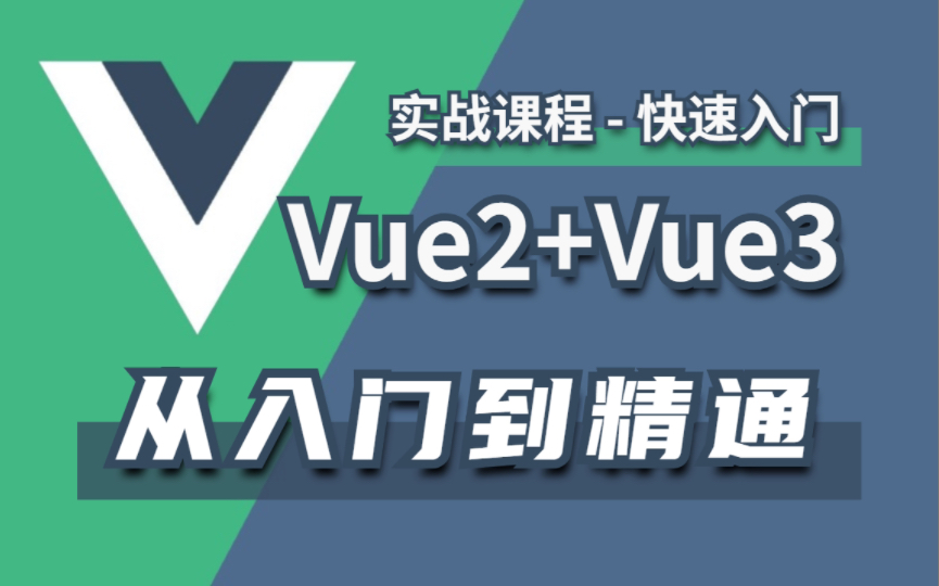 Vue实战课程,零基础小白快速入门,vue2+vue3一套搞定!web前端必备...
