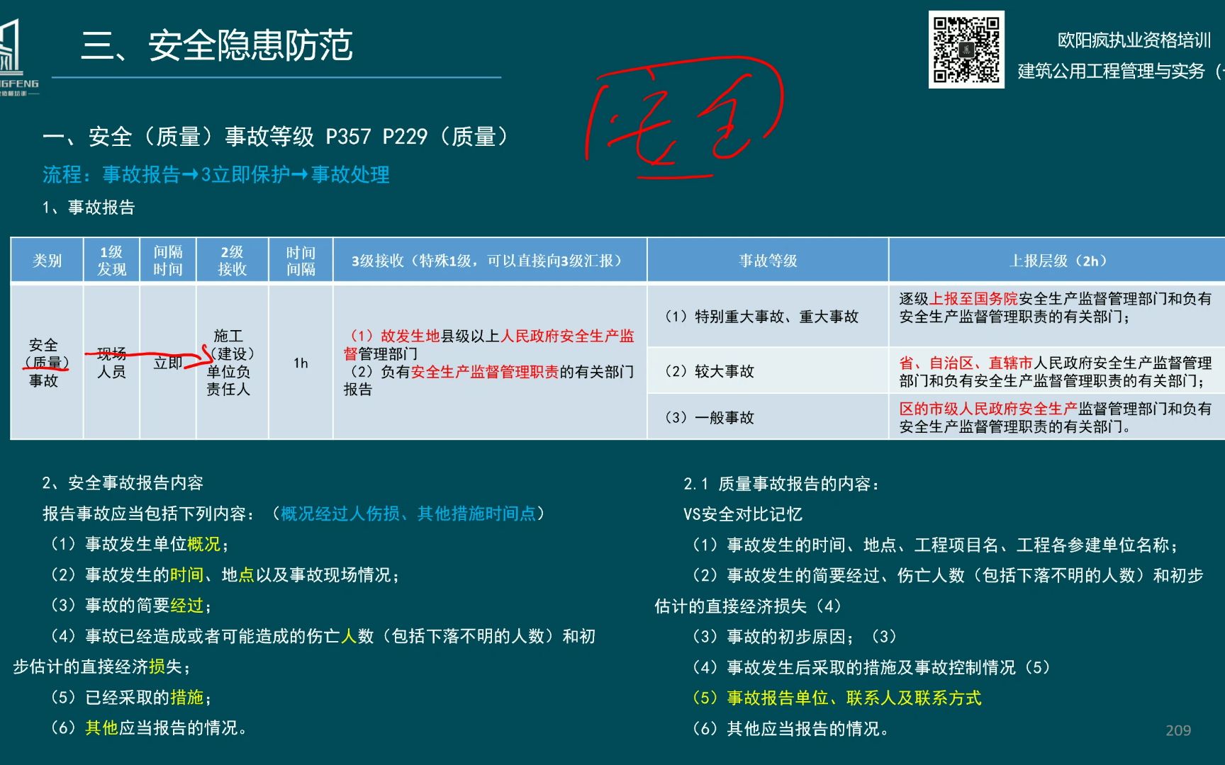 2023年一级建造师建筑实务专题课-25安全事故等级划分