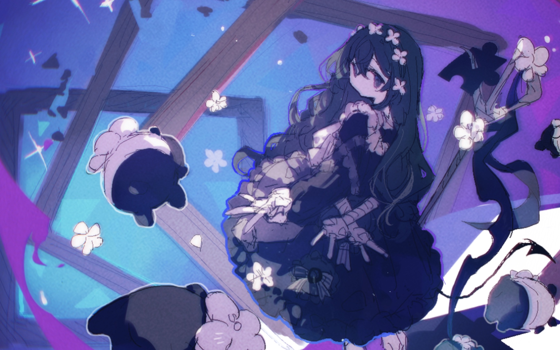 【绘画过程】一款深夜不能开麦只能写字交流的腾讯会议录屏