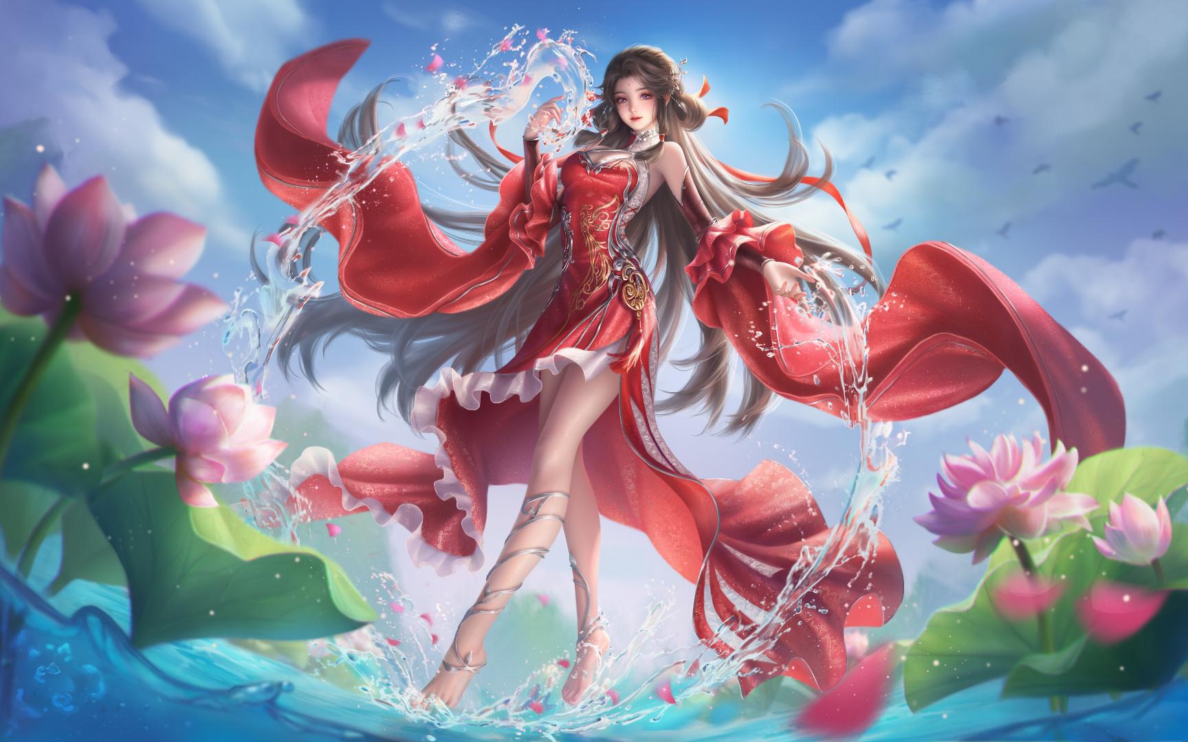 【绘画过程】完美世界火灵儿——泠露空灵