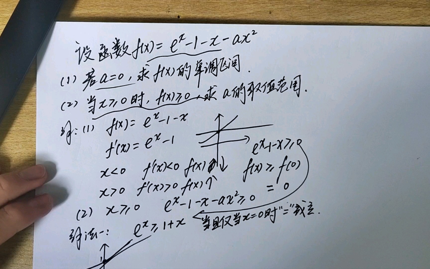 导数母题 2.7运用二次求导研究函数的单调性