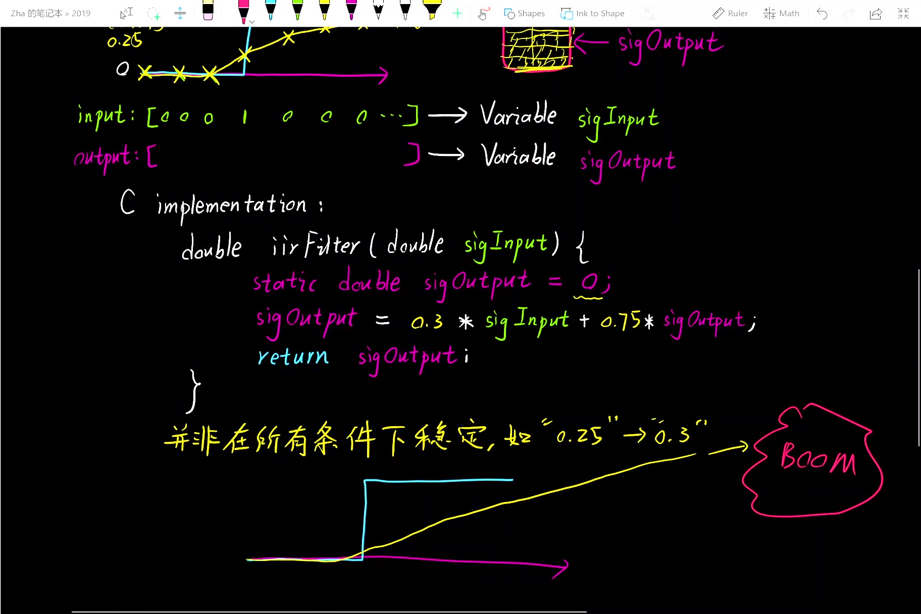 【DSP笔记分享】史上最简单的“无限长冲激响应滤波器(IIR)“实现
