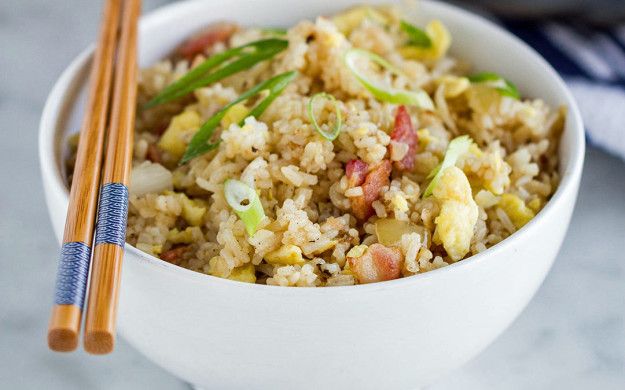 七夕单身汪特别定制菜谱:培根蛋炒饭【微信公众号:二货开饭】