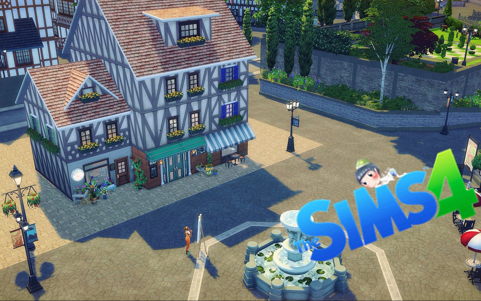 模拟人生4#速建# 自营咖啡馆