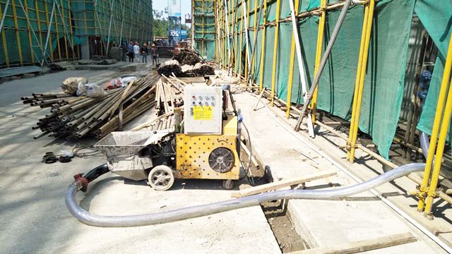 农村高楼建设二次构造柱浇筑泵,二次构造柱泵交付施工视频