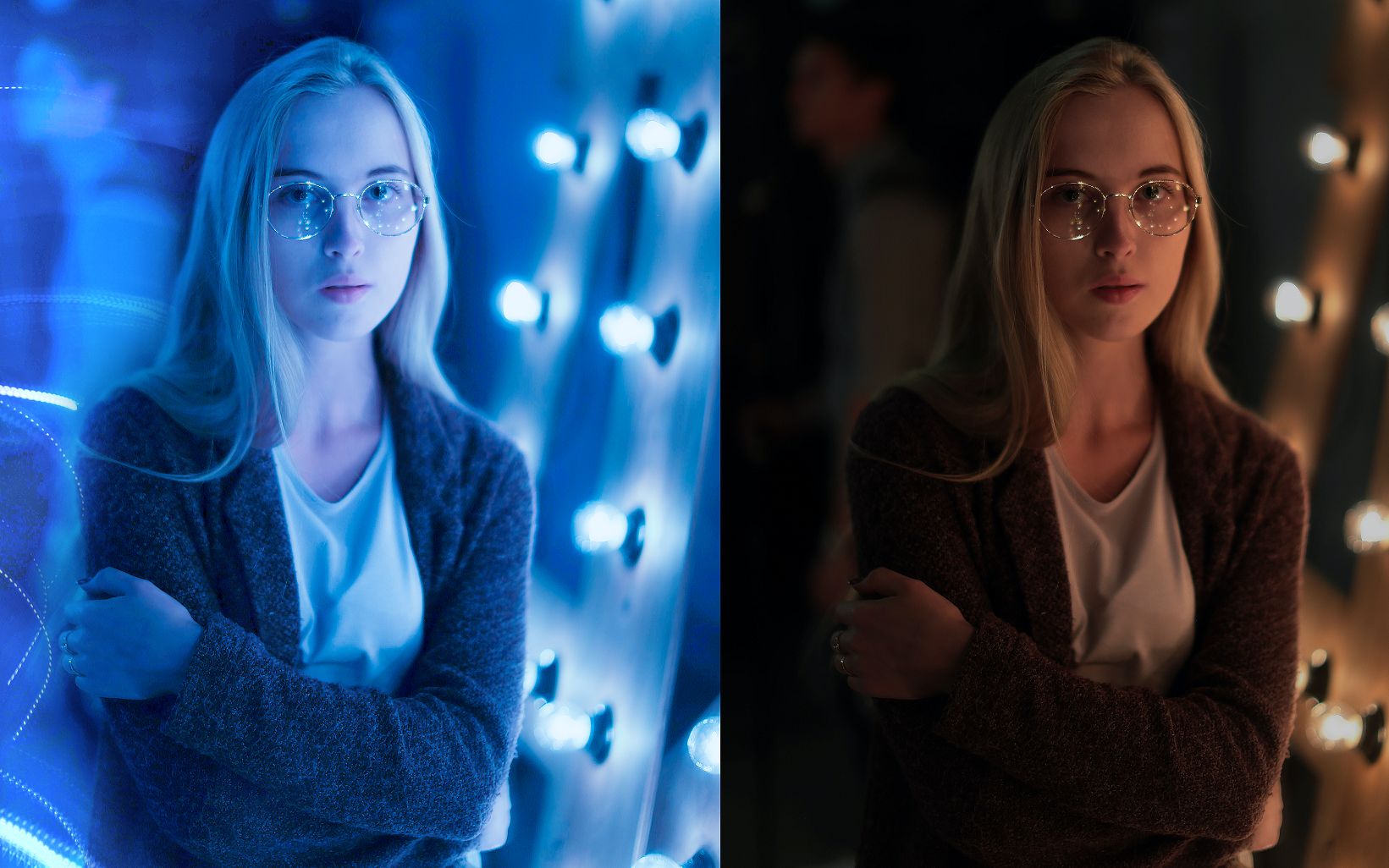 【PS零基础教程】如何用CR滤镜进行人物背景炫光调色,冷色调色