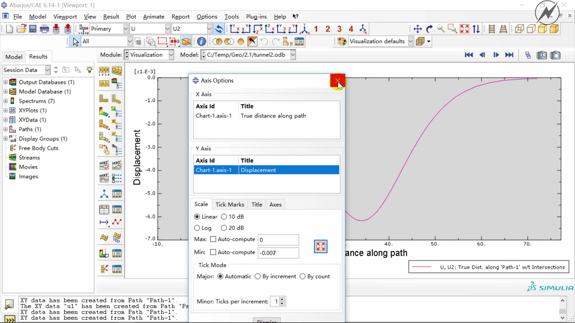 ABAQUS后处理图表相关参数设置方法