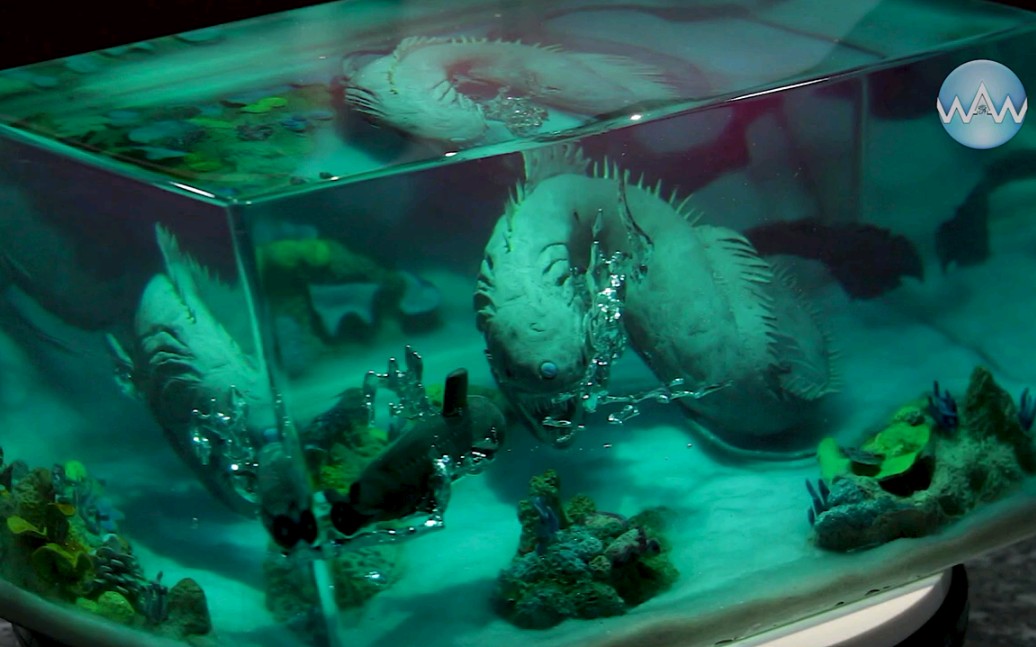 【微缩场景模型制作教程】怪物电鳗微缩场景模型制作教程。滴胶diy...