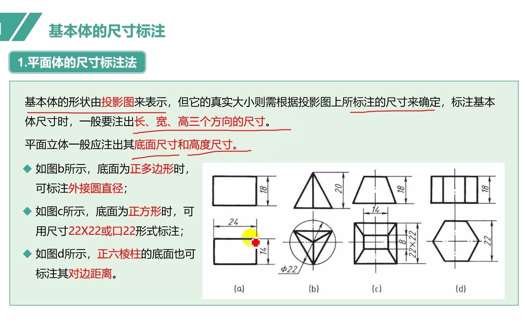 13.1讲平面体的尺寸标注方法