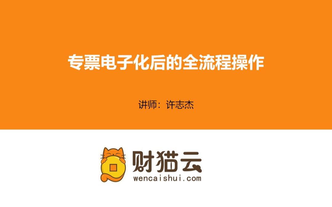 专票电子化全流程操作