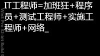IT工程师 神一样的存在啊
