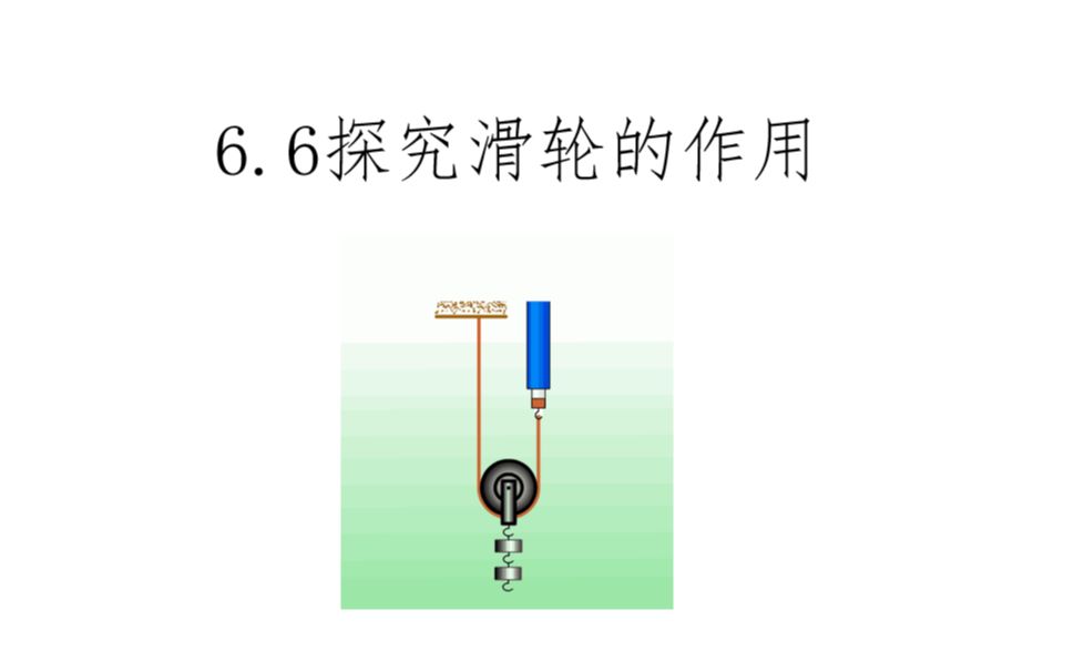 6.6探究滑轮的作用