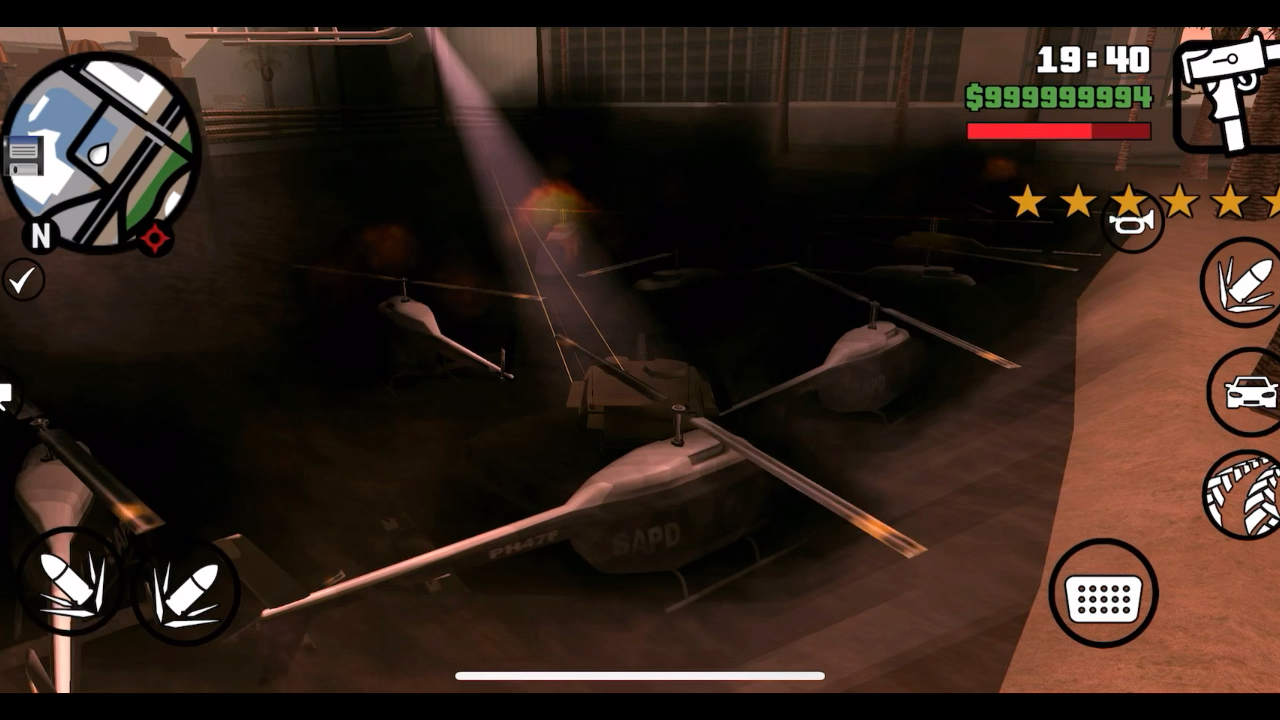 圣安地列斯新BUG,直升机无限爆炸,(手机纯净版无修改器和CLEO)