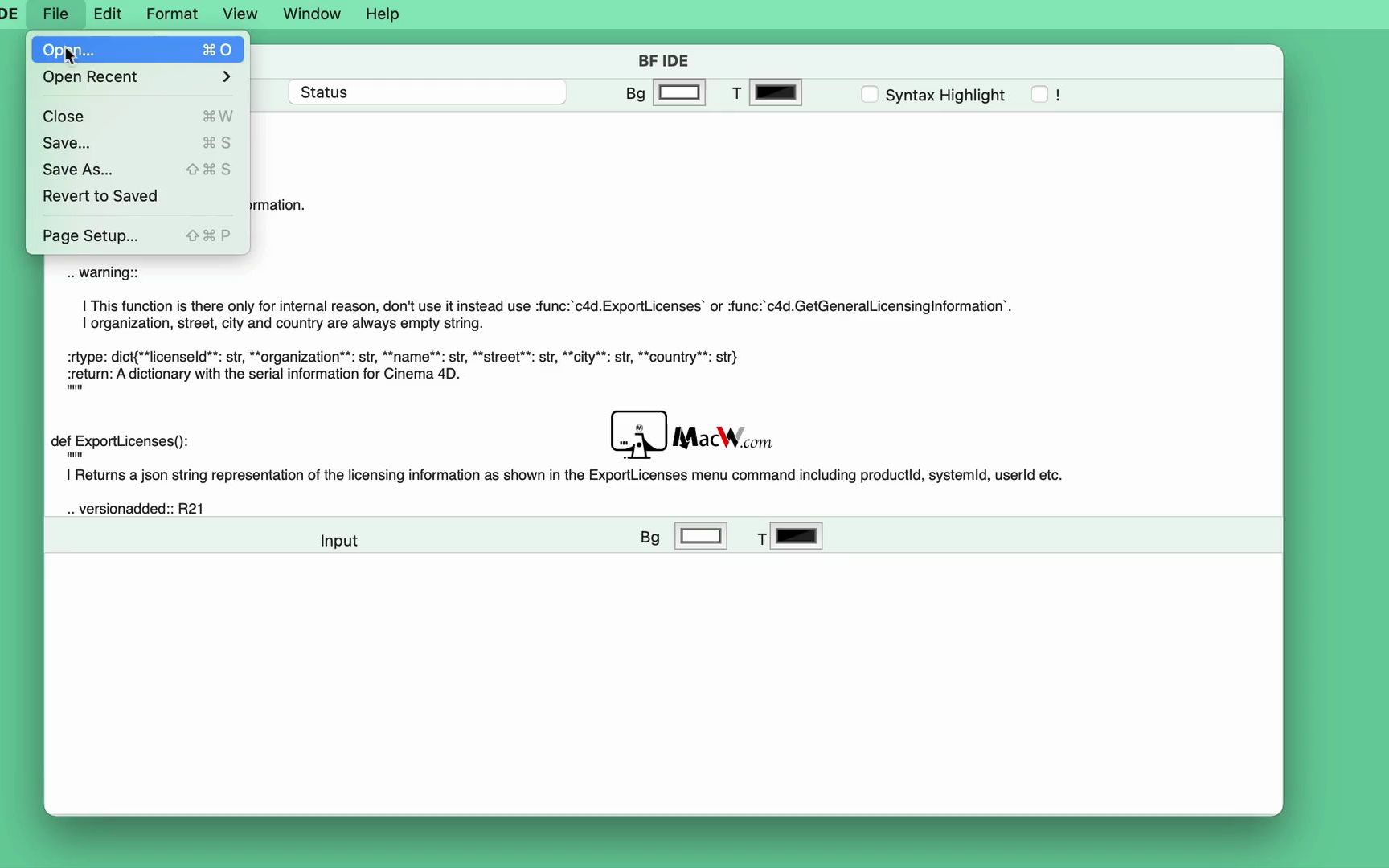 BF_IDE for Mac(Brainfuck编程语言的集成开发)
