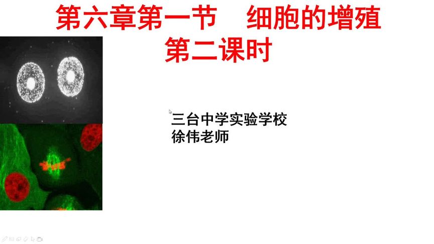 人教版生物系列视频课:细胞增殖第二课时(四川话版)