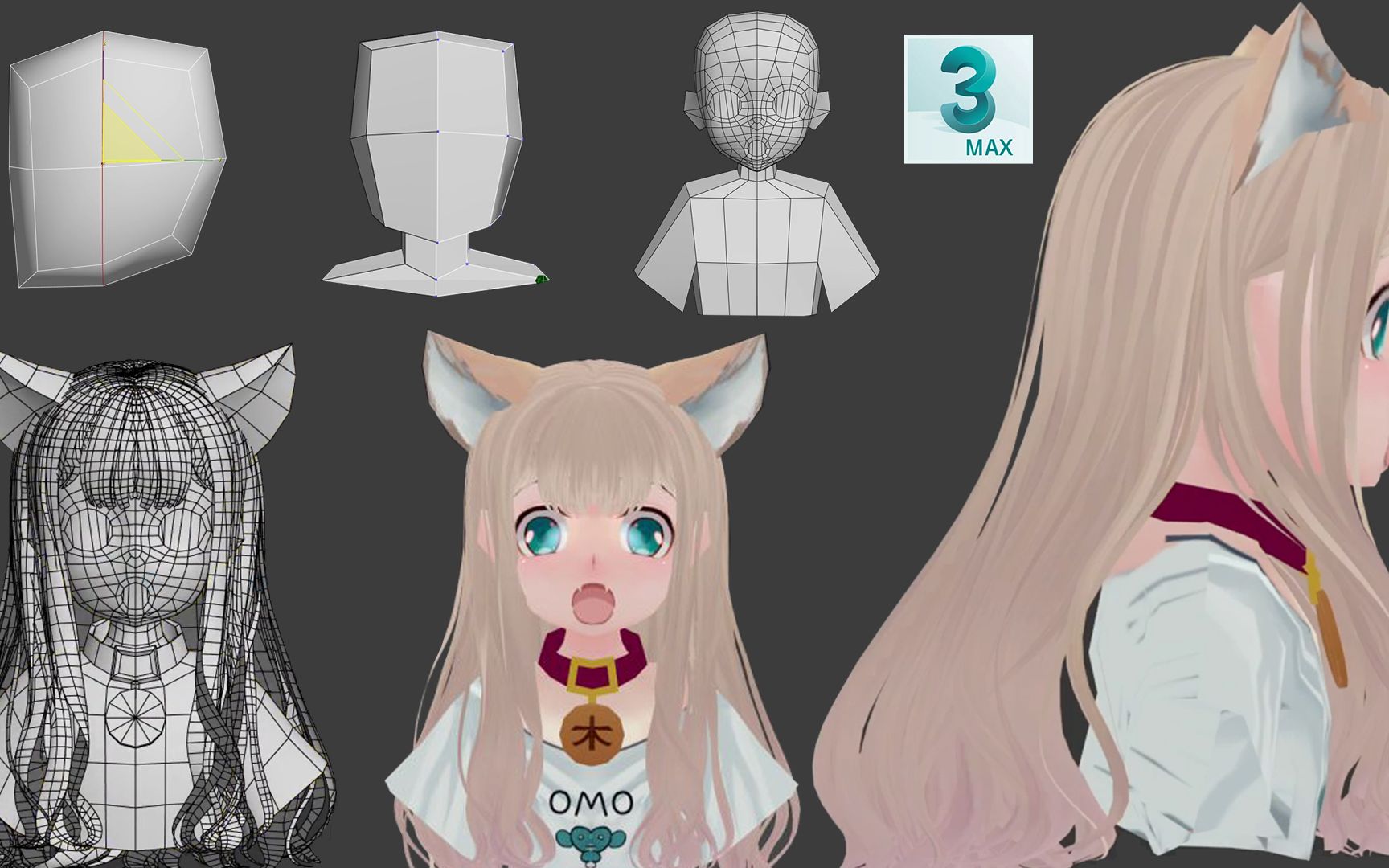 【3dmax建模】怎么用bp上贴图?怎么给小萝莉上色?只要我化妆速度够...