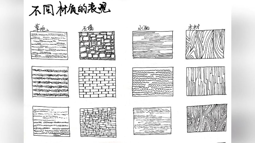 零基础学习,不同材质的钢笔线条表现!