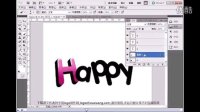 Happy英文logo字体ps设计视频教程