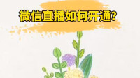 微信直播如何开通?