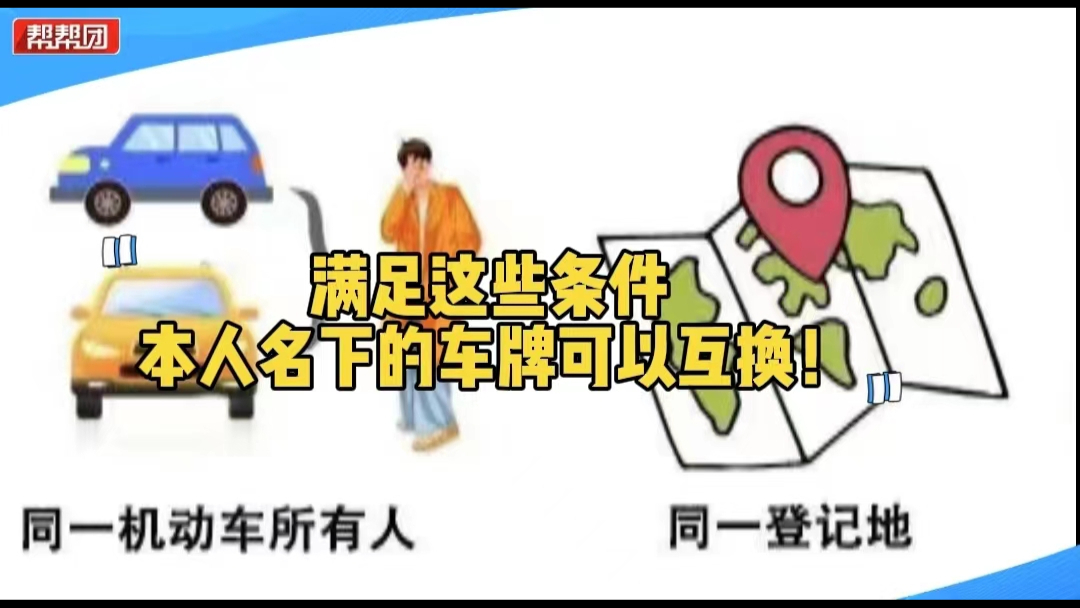 同一车主名下旧车车牌号想换到新车上?只要符合这些条件就能实现