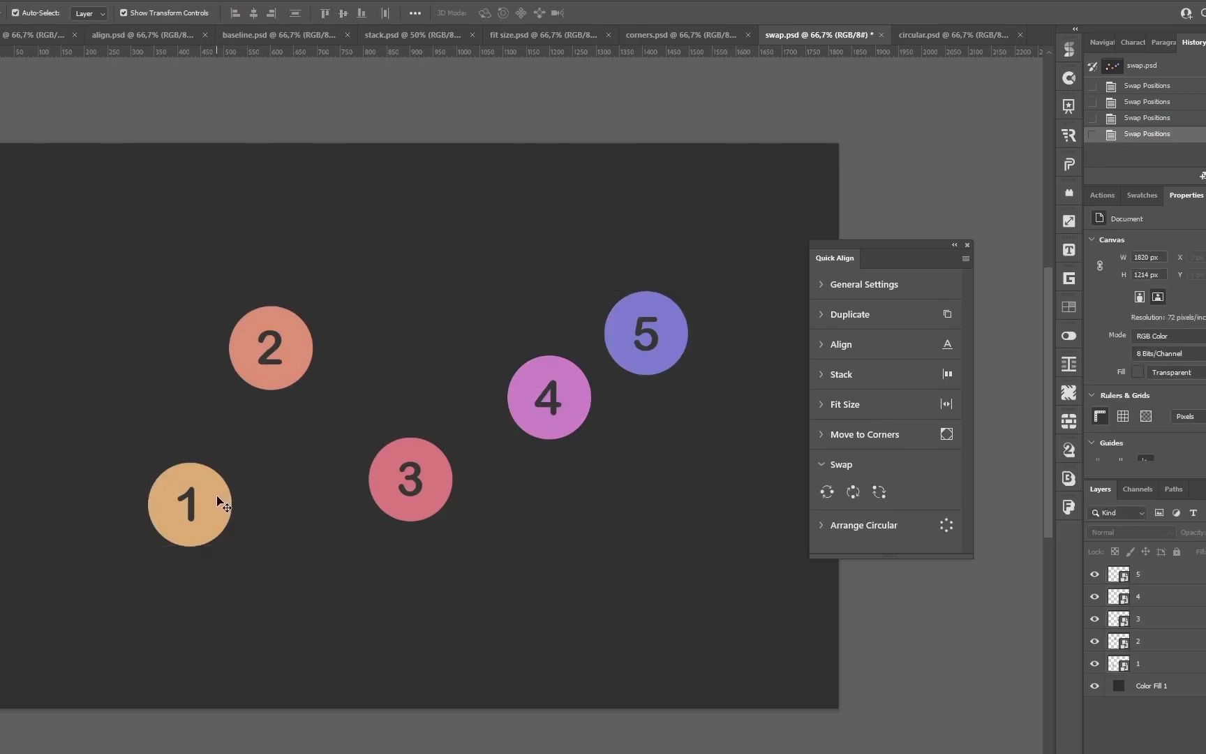 PS插件-图层对象快速定位对齐PS插件 QuickAlign 1.0.1