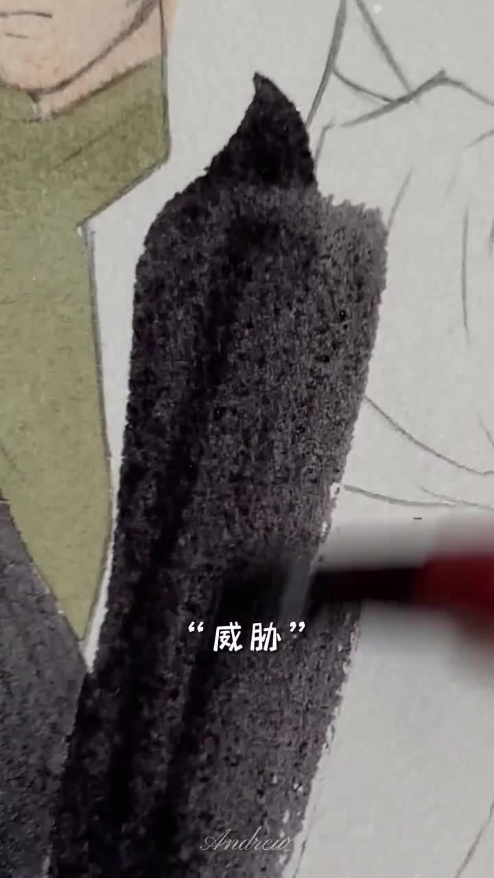 "威胁是件可爱的事"#琴酒 #名侦探柯南 #画画 #手绘 #水彩