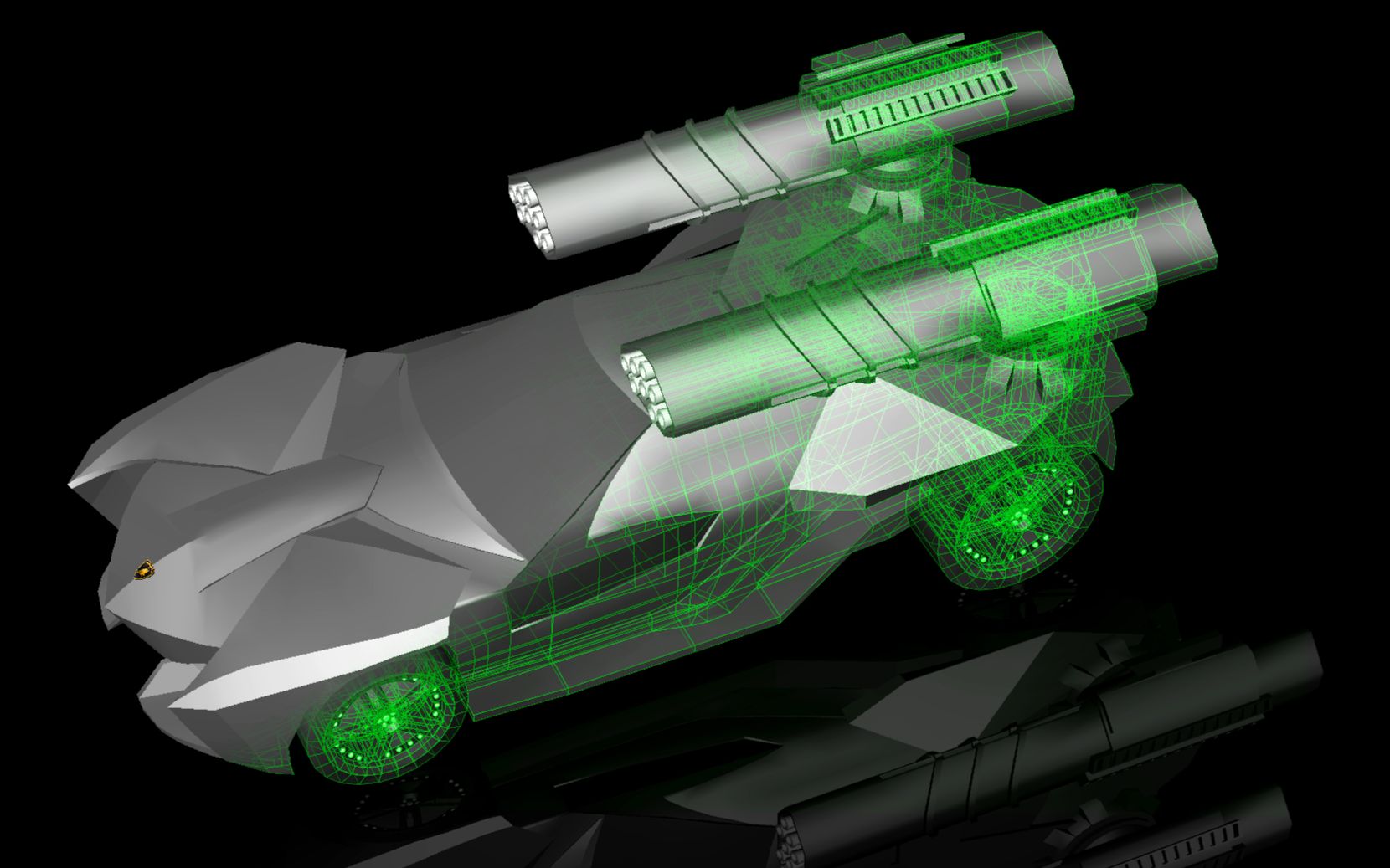 Ankonian兰博基尼按概念版黑色毒药 凶残版3D水杉建模速成教程