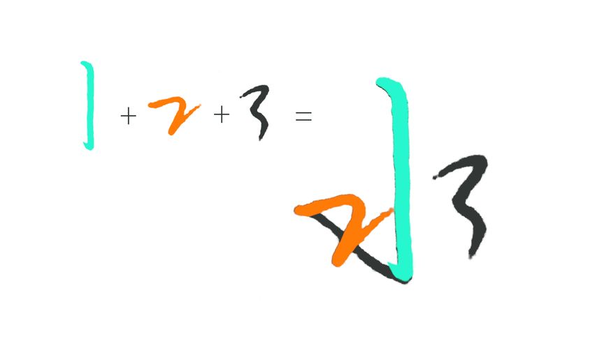 0基础学行书?用数字1、2、3练习行书?方法非常简单!