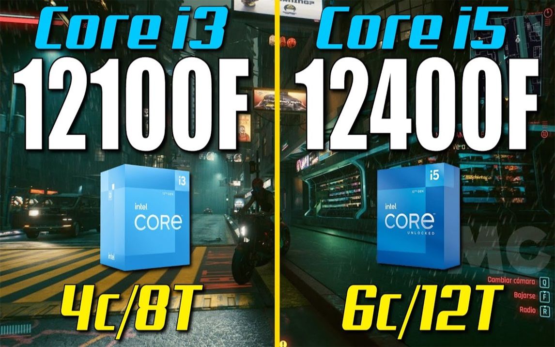 ...vs i5-12400 4GHz CPU对比(1080P分辨率测试,显卡为RTX 3080Ti)