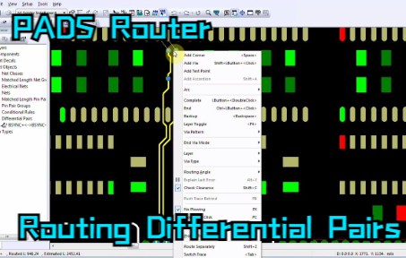 PADS Router:Routing Differential Pairs(差分对走线)