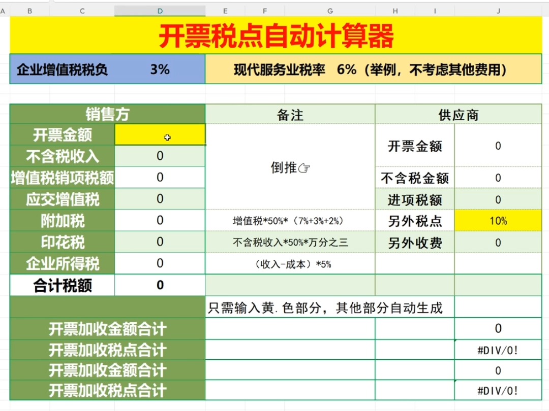 当老板问你开票加多少税点时,该怎么回答呢?今天教你用一套表格轻松...